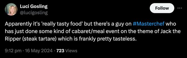 MasterChef fans slam tasteless Jack the Ripper inspired dish ...