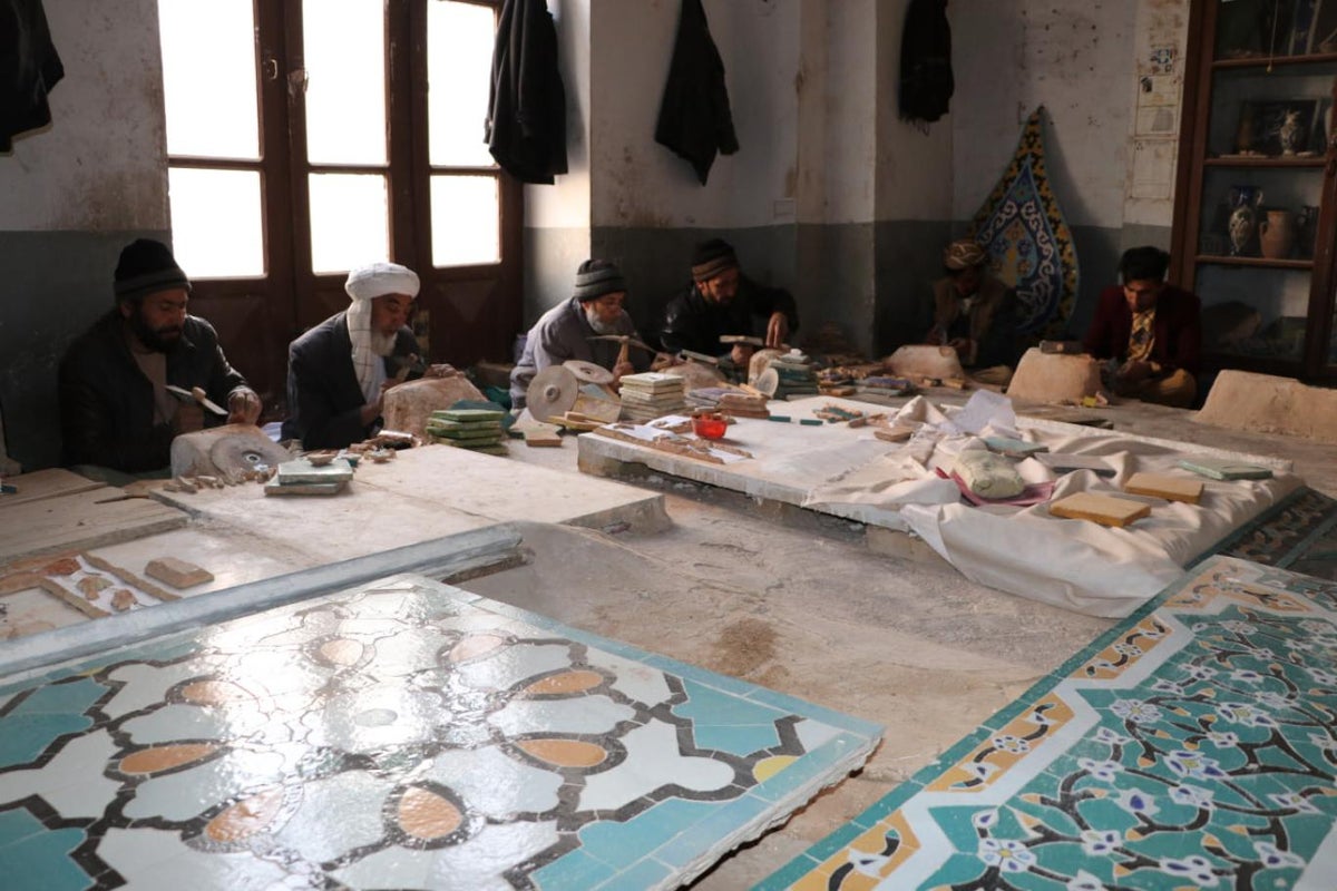 The workshop producing Timurid tiles in Herat | The Independent