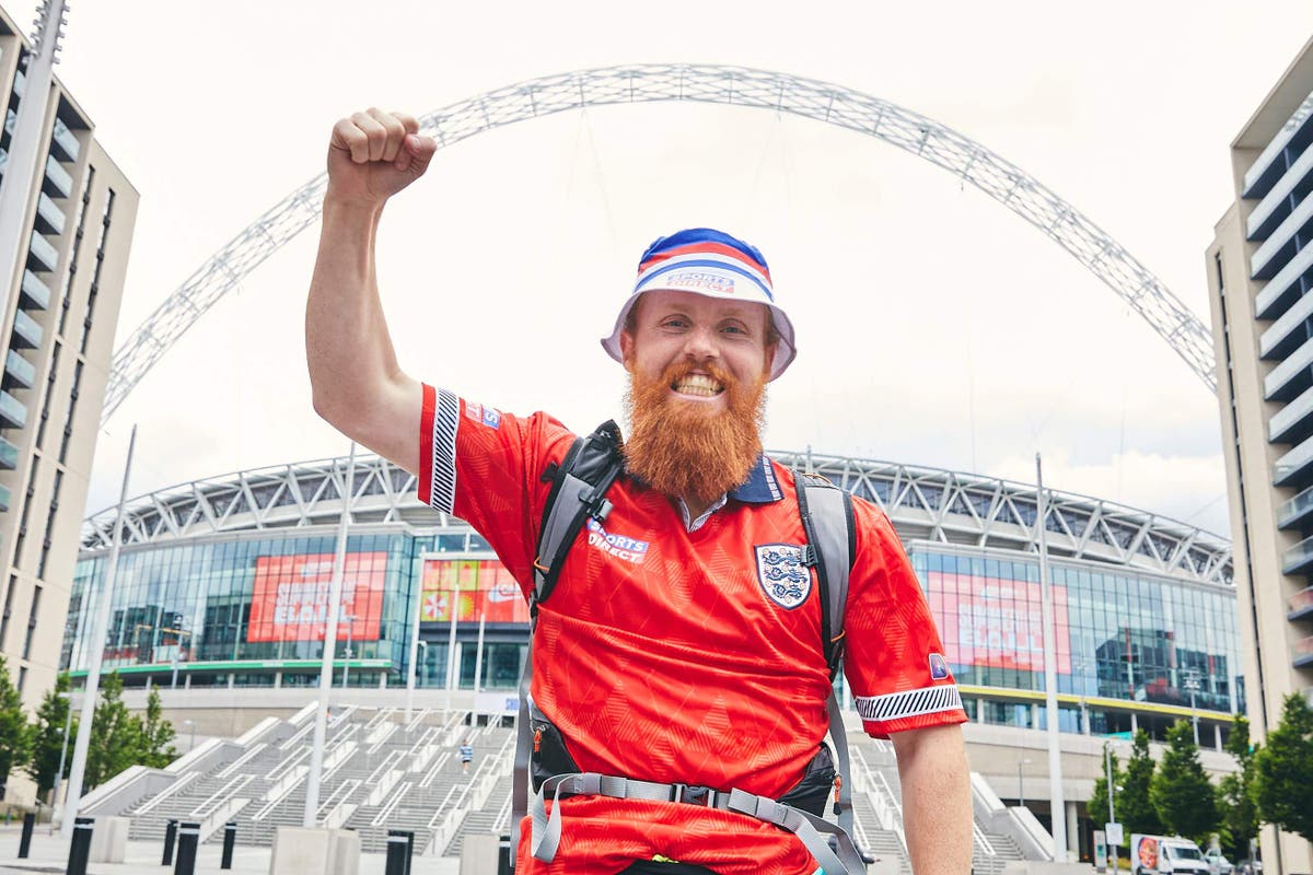 ‘Hardest Geezer’ arrives at Euros for first England game | The Independent