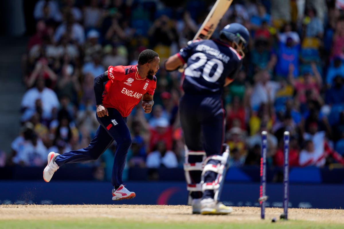 Chris Jordan takes England’s first men’s T20 hat-trick to limit USA to ...