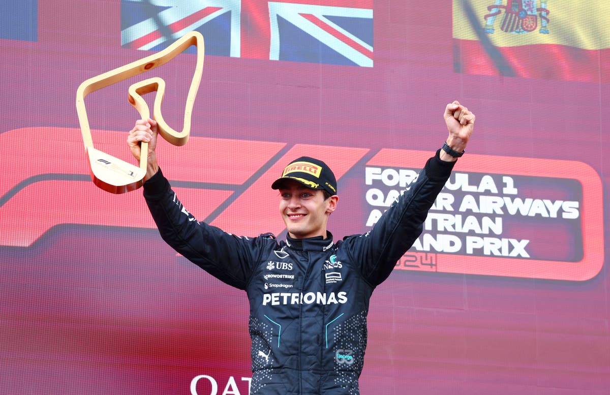 F1: George Russell wins in Austria after Max Verstappen and Lando ...