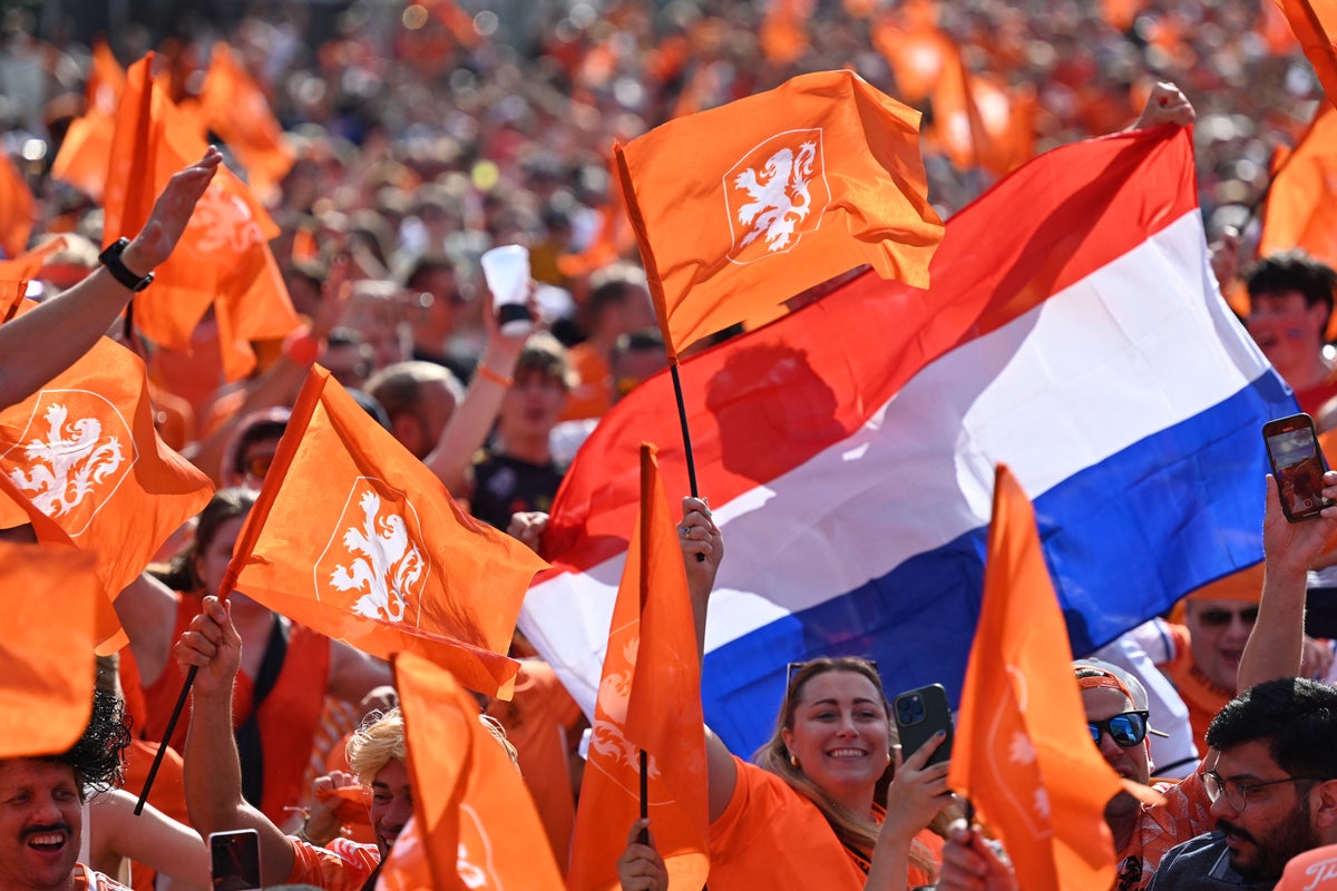 Watch as Dutch fans march in Munich ahead of Euro 2024 last-16 match ...