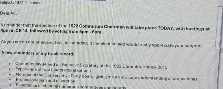 Furious Tory MPs claim plot to stitch up leadership contest after 1922 ...