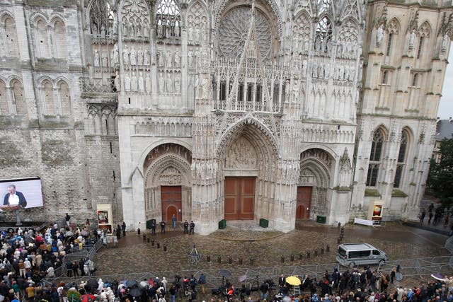 France: Rouen cathedral evacuated after spire catches fire | The ...