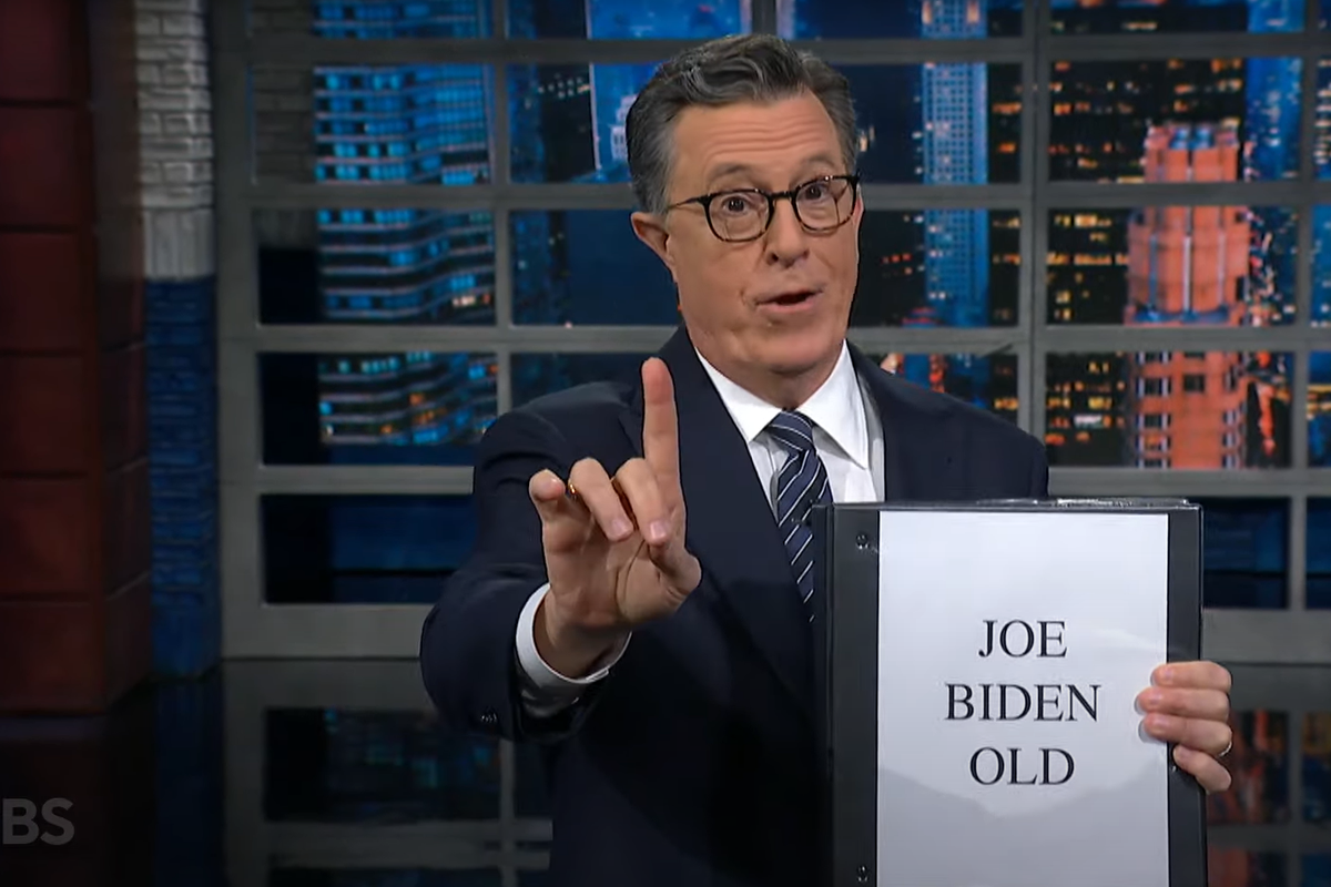 Stephen Colbert says he’s repurposing his age jokes about Biden for ...