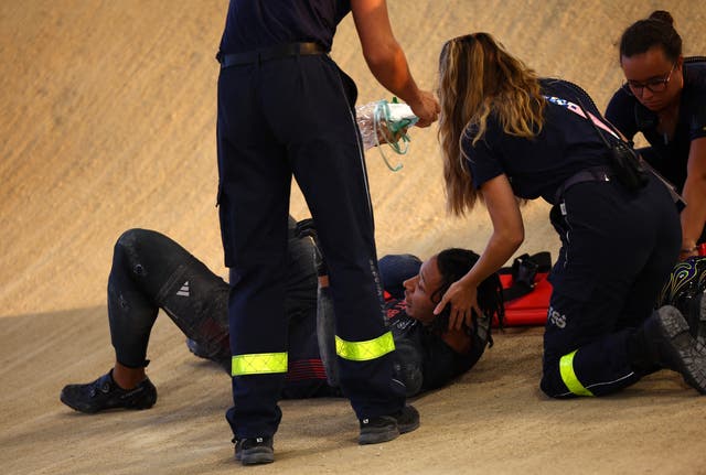 Kye Whyte stretchered off after heavy crash in BMX racing semi-final ...