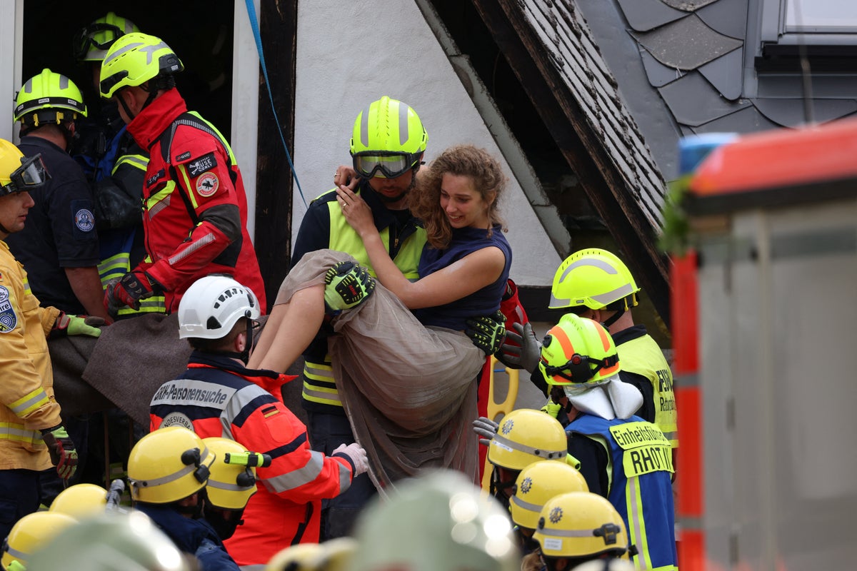 Watch from scene of hotel collapse in German town after one killed and ...