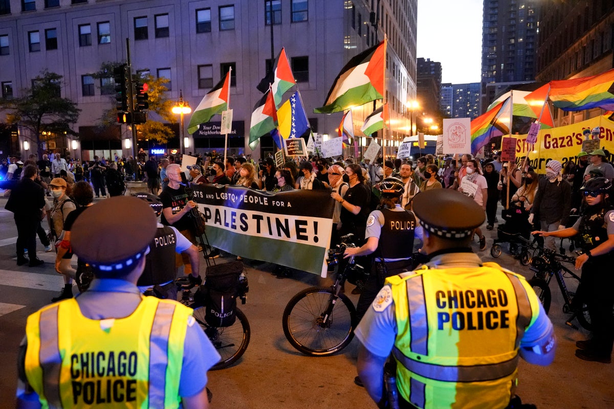 Protesters plan large marches and rallies as Democratic National ...