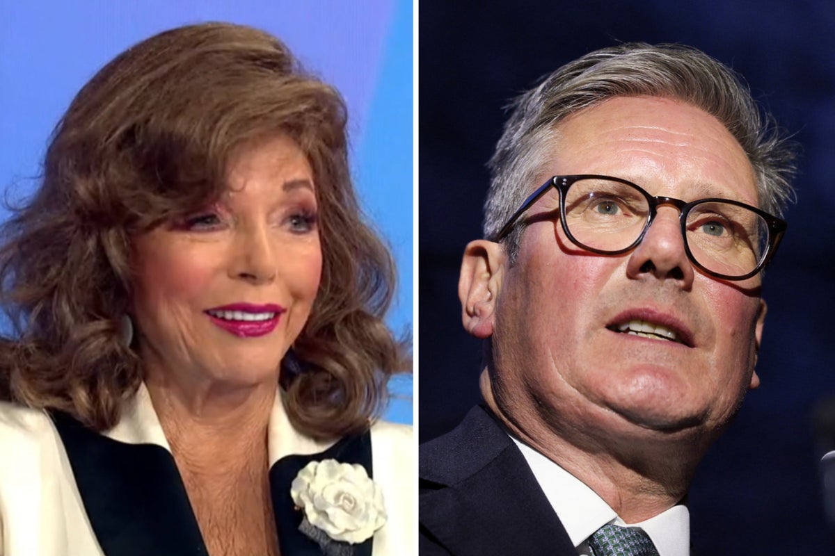Joan Collins takes swipe at Keir Starmer over free clothing controversy ...