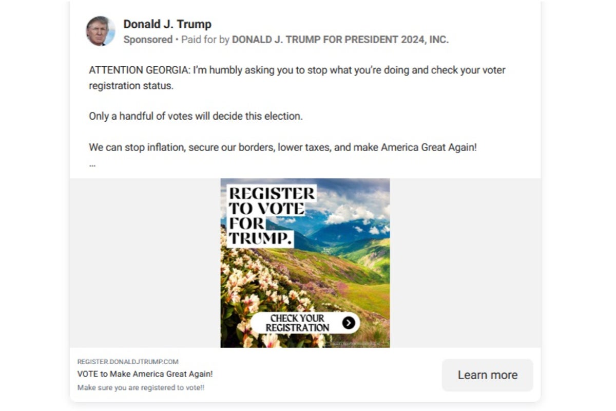 Trump campaign shows Georgia the country instead of the state in ...
