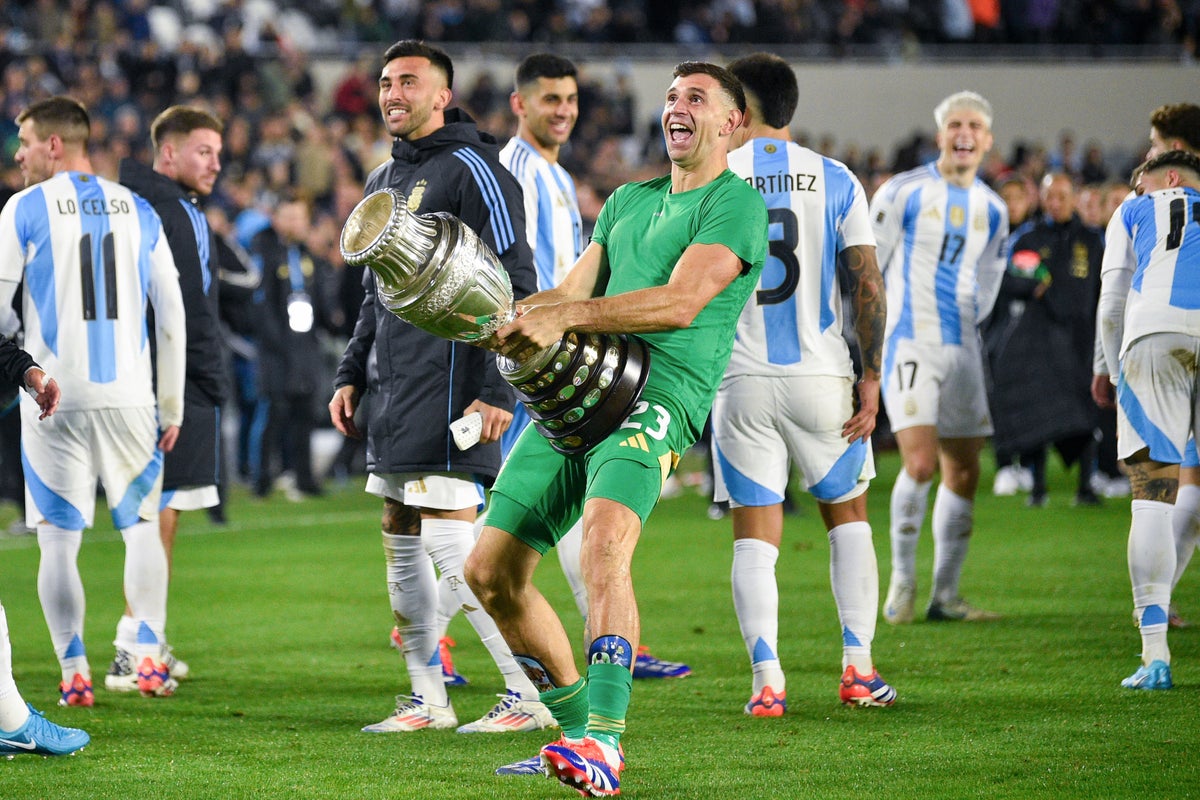 Argentina goalkeeper Emiliano Martinez hit with two-match international ...