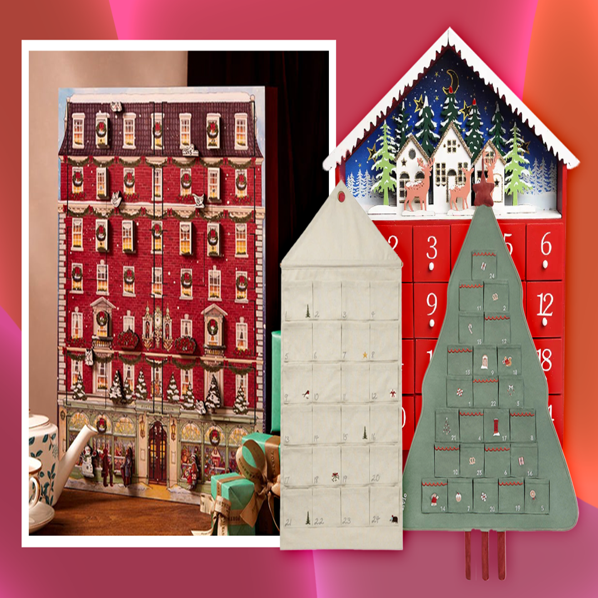 Wooden Cottage Advent Calendars Lights4fun Gingerbread House, Wooden