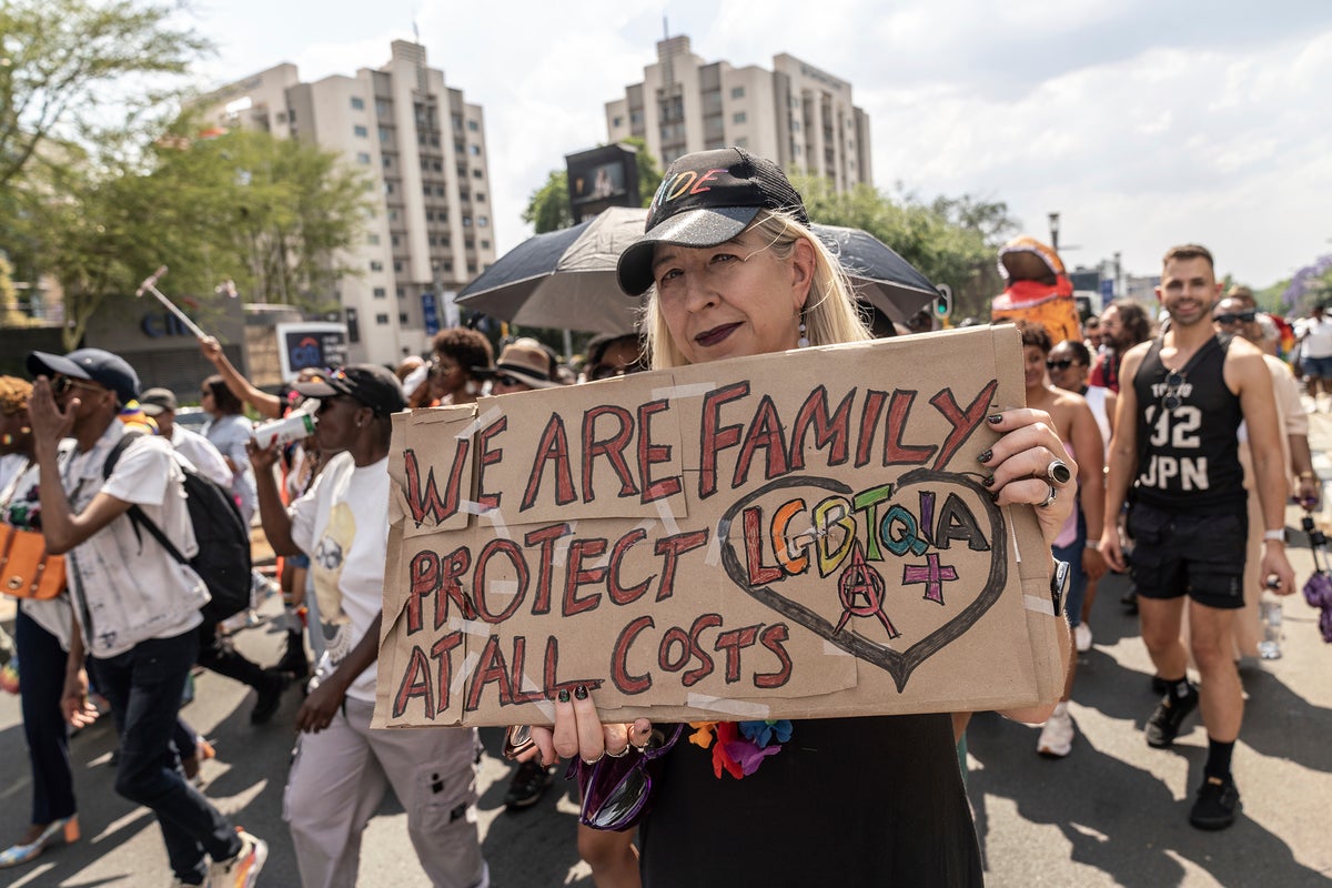 Hundreds march to mark 35 years of Pride Johannesburg in South Africa ...