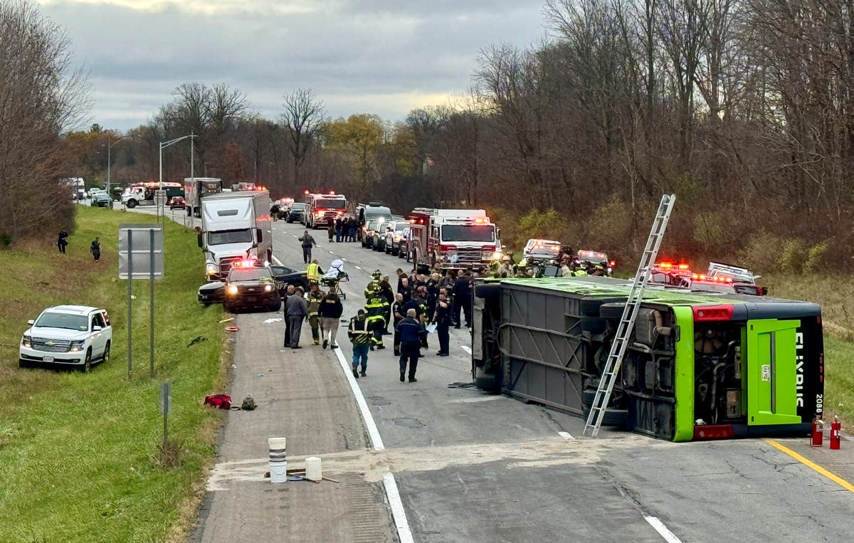 1 person is critically injured as bus overturns on upstate New York ...