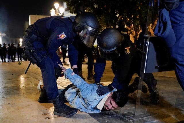 Thousands of protesters take to streets of Valencia following deadly ...