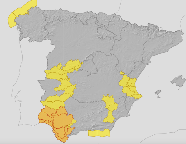 Mapped: Where are severe weather alerts in force in Spain as thousands ...