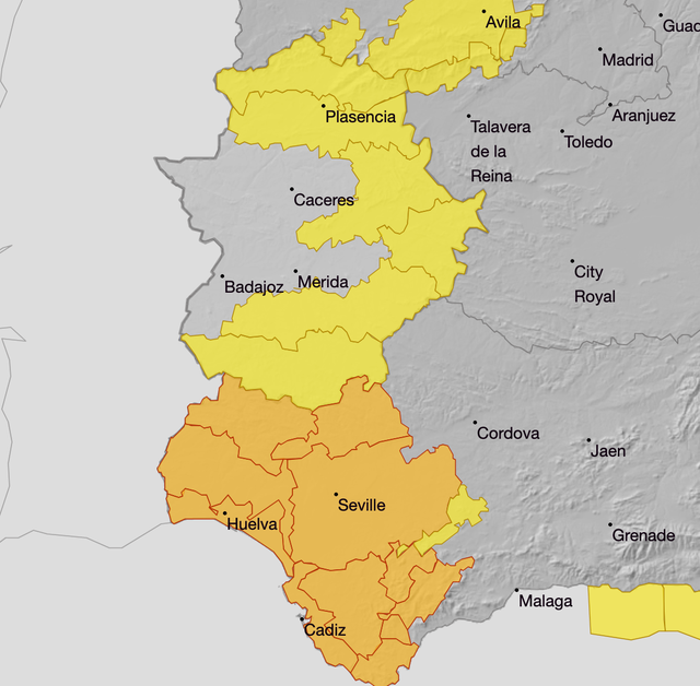Mapped: Where are severe weather alerts in force in Spain as thousands ...