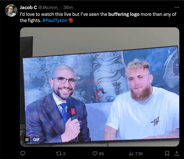 Mike Tyson vs Jake Paul viewers rage over Netflix buffering issues ...