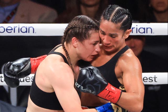 Katie Taylor deals Amanda Serrano vile cut en route to victory in ...