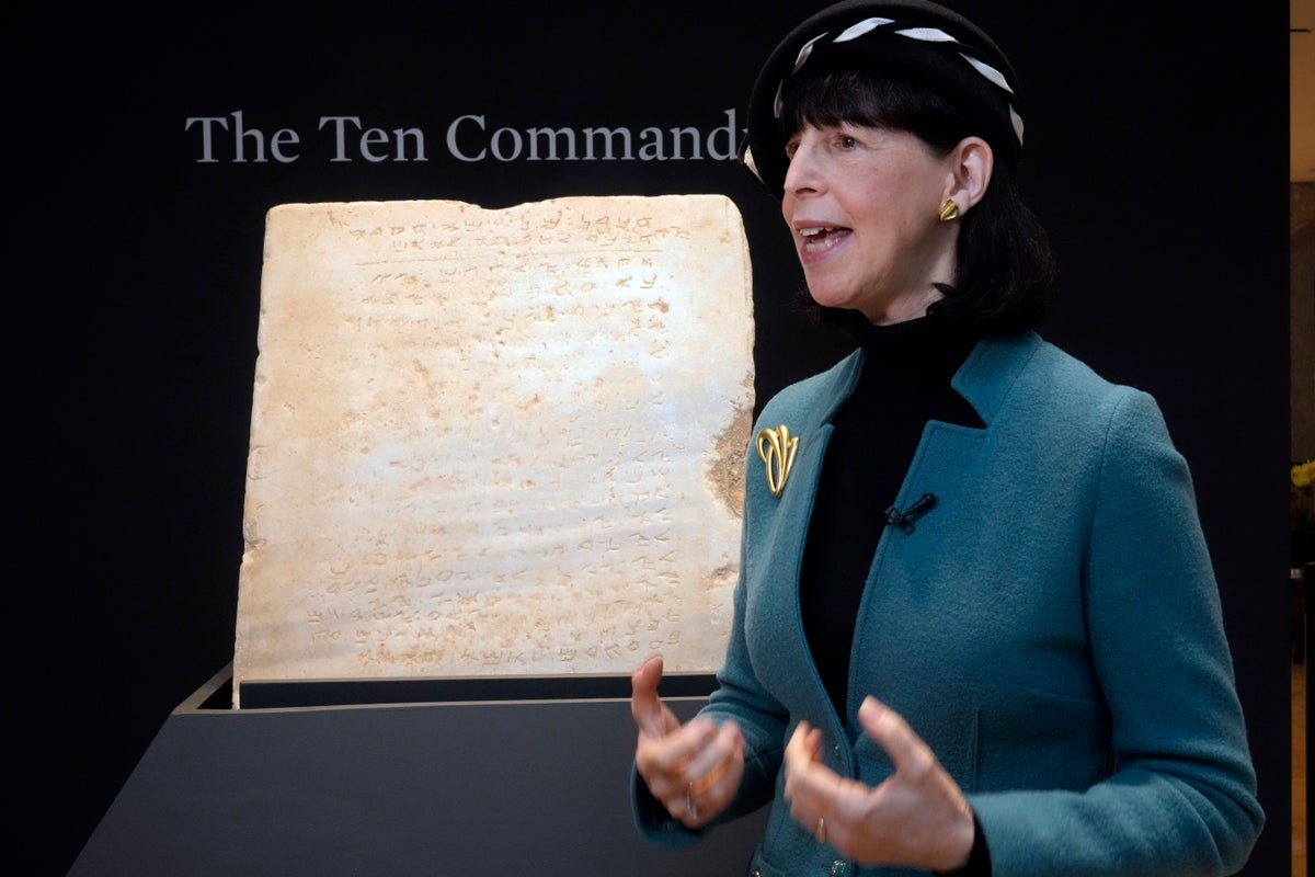 Oldest known stone tablet inscribed with Ten Commandments to be ...