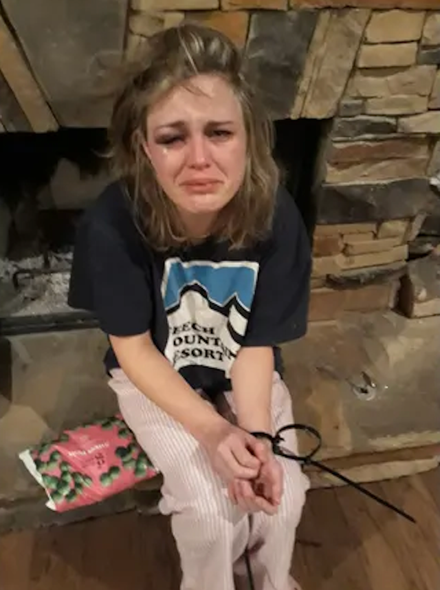 She was attacked by a masked intruder who disguised his voice. But the ...