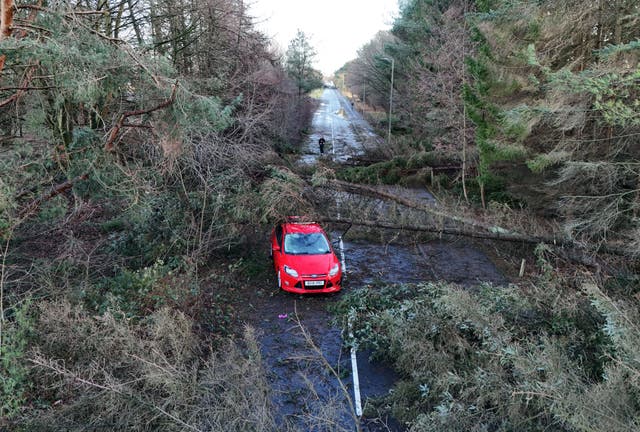 Storm Herminia brings thunderstorms, 80mph winds and flood alerts as Eowyn clear-up continues ...