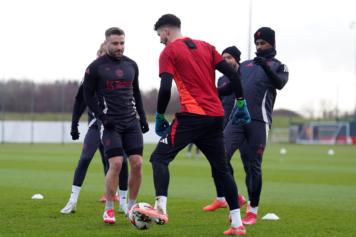 Marcus Rashford and Luke Shaw train with squad but not included against ...