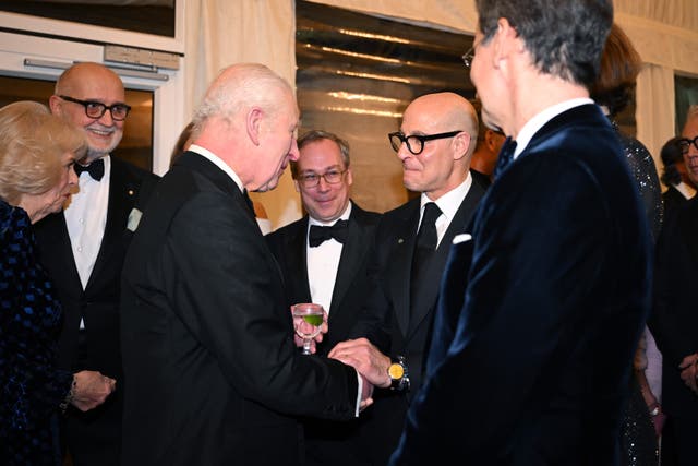 King Charles mixes ‘great’ martini as Stanley Tucci watches on at ...