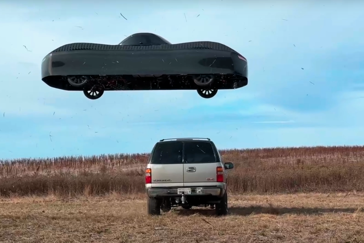 World’s first flying car hops over vehicle in public test | The Independent