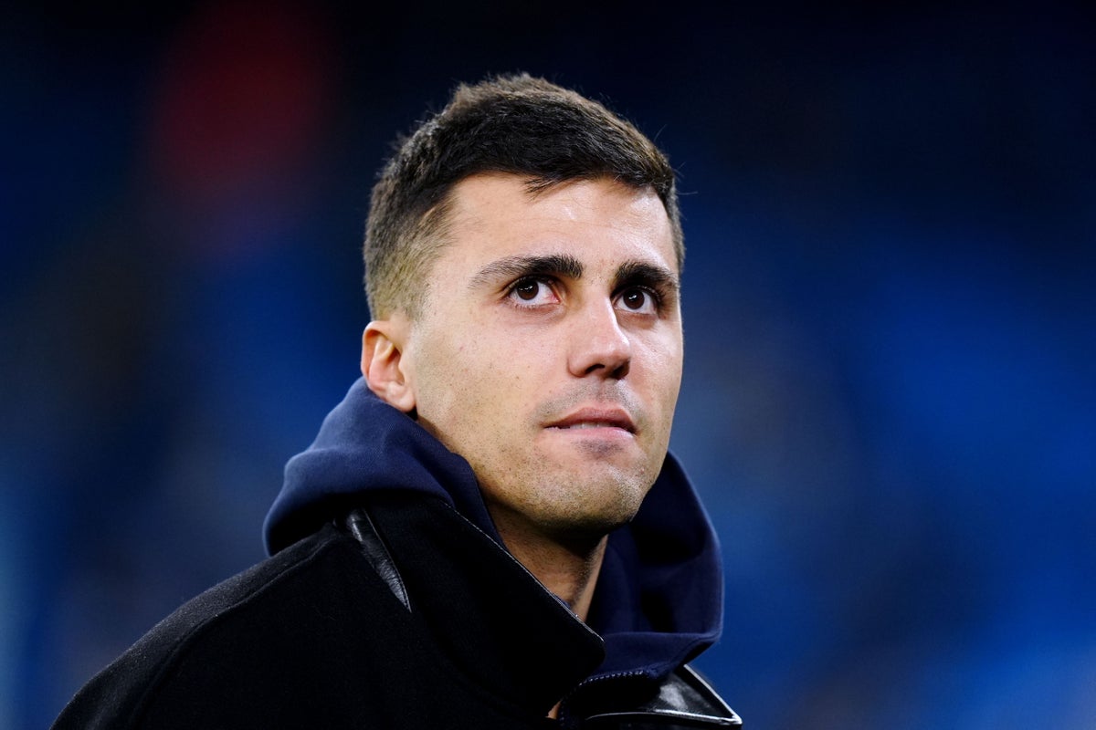 Man City star Rodri returns to individual training after serious knee ...