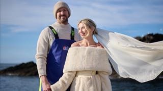 Georgia Toffolo opts for unconventional wedding dress as she marries Brewdog founder James Watt ...