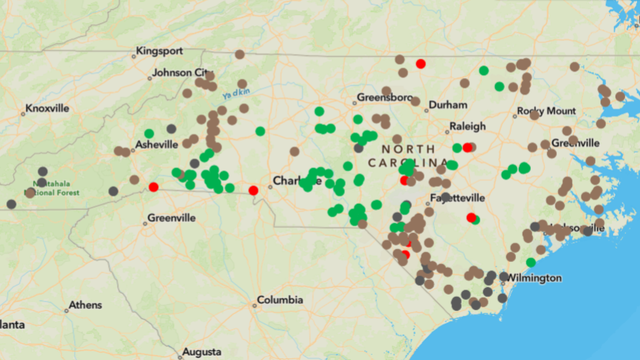 Carolina wildfire map: North and South Carolina under increased fire ...