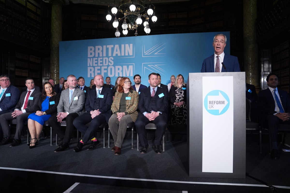 Just nine of 29 Reform defectors unveiled in Farage’s ‘special ...