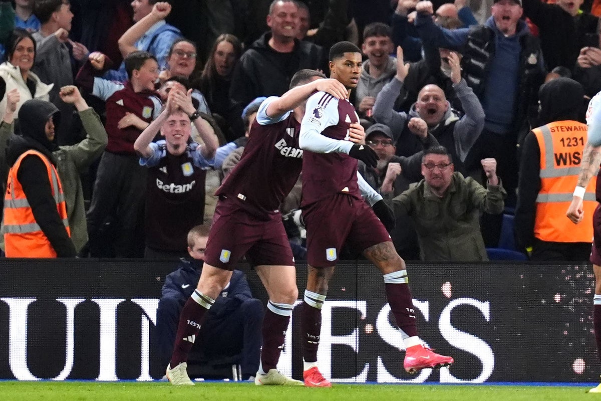 Marcus Rashford scores first Premier League goal for Villa in win at ...