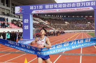 North Korean runner claims gold as country stages first international ...