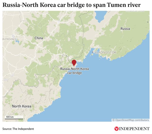 Satellite images show new road bridge North Korea is building with ...