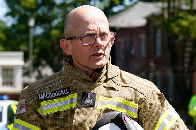 Two firefighters and member of public dead after large fire at ex-RAF ...