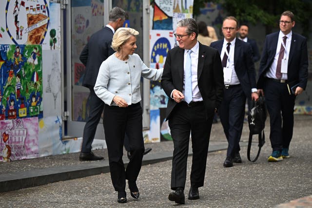 <p>Sir Keir Starmer is set to meet European Commission president Ursula von der Leyen in London on Monday for the first UK-EU summit since Brexit</p>