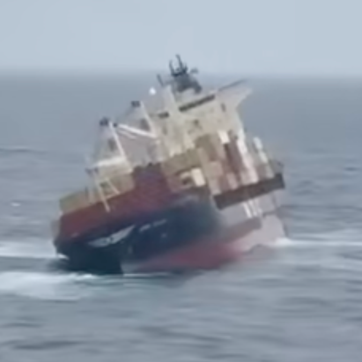 sinking cargo ship