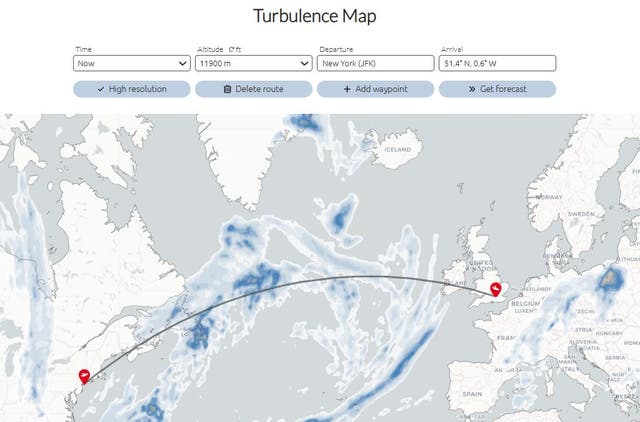 The hack for discovering the hour-by-hour turbulence levels for your ...