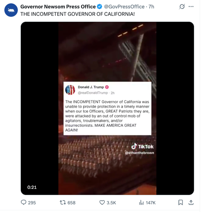 Star Wars, Simpsons and Spy Kids: Trump and Gavin Newsom locked in ...