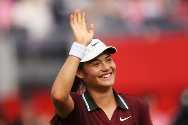 Emma Raducanu celebrates new British No 1 status by saving home blushes ...