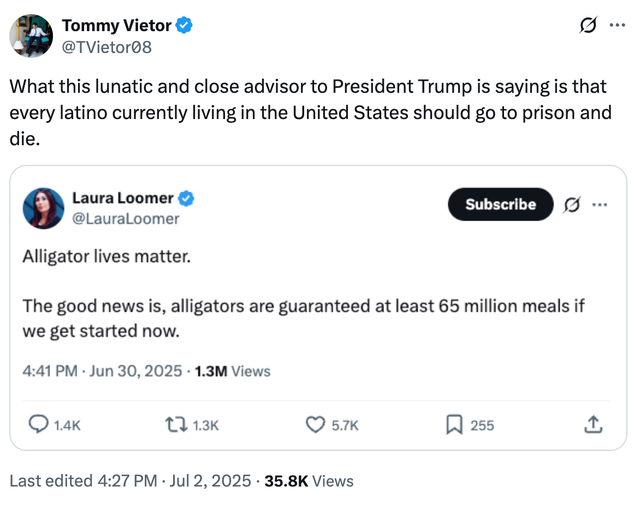Alligator lives matter’: Trump pal Laura Loomer slammed for saying ...