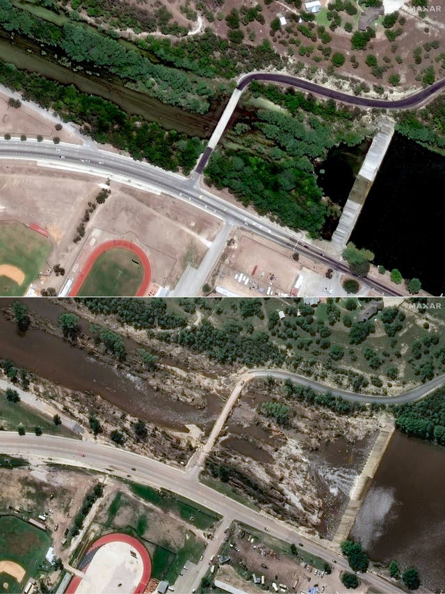 Texas flood before-and-after pictures show devastating toll of ...