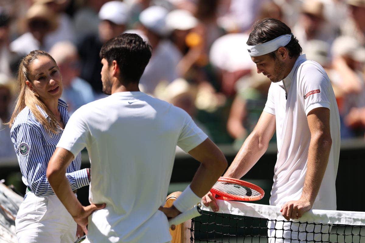 Two Wimbledon fans faint in Carlos Alcaraz semi-final with temperatures ...