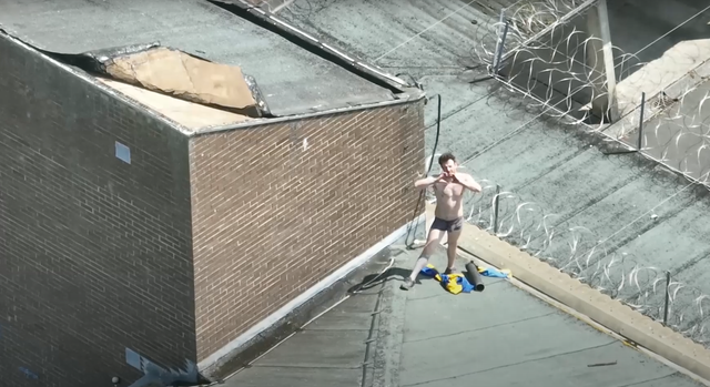 Inmate who staged rooftop prison protest partially cleared after using ...