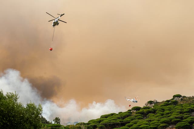 Spanish wildfires rage as tourists forced to evacuate holiday hotspot ...