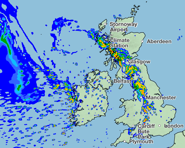 UK weather forecast map: Where rain is set to end summer heat this week ...