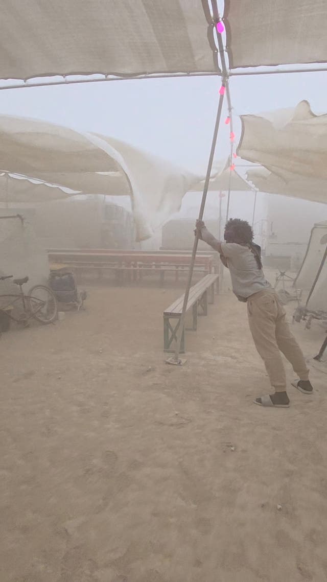 Burning Man’s Orgy Dome destroyed by high winds in dust storm | The ...