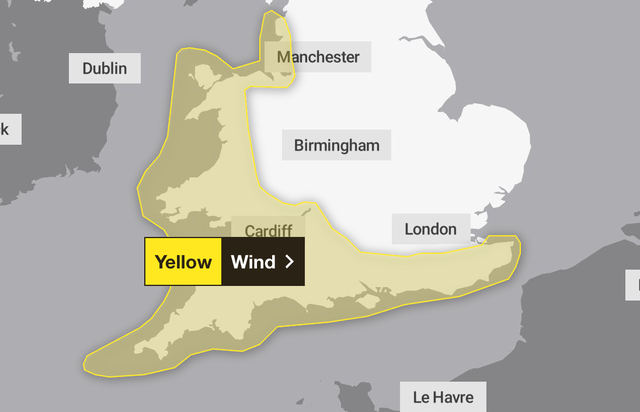 Met Office: Strong winds of up to 80mph to hit UK with yellow weather ...